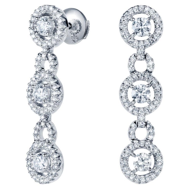 Hirsh Diamond Regal Drop Earrings For Sale at 1stDibs