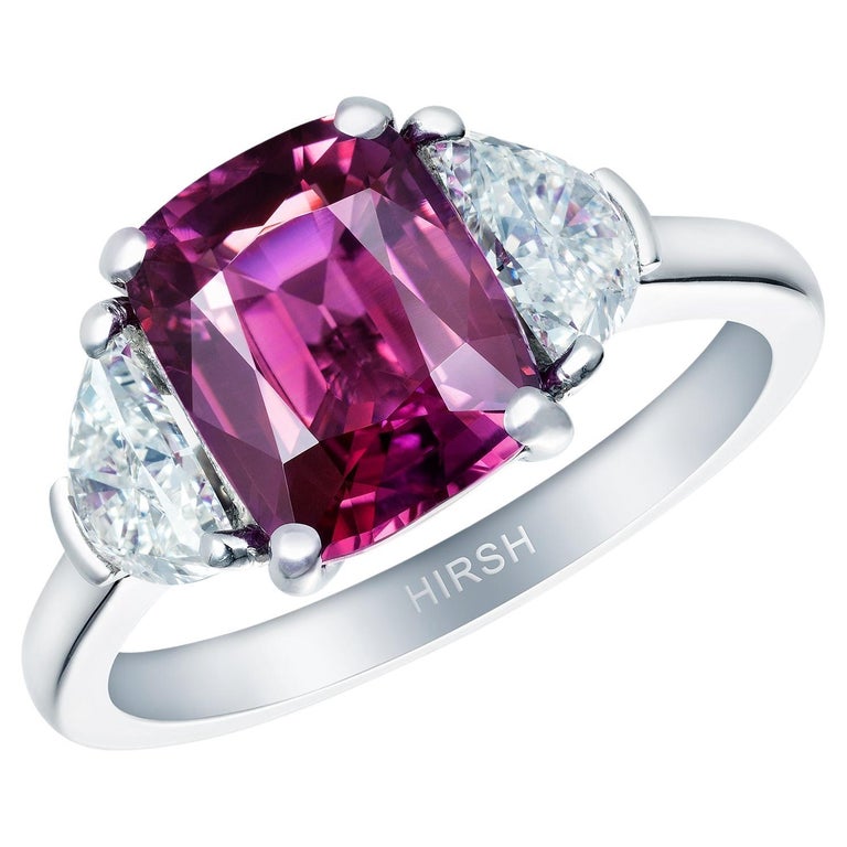 Hirsh Magenta Sapphire Trio Ring For Sale at 1stDibs