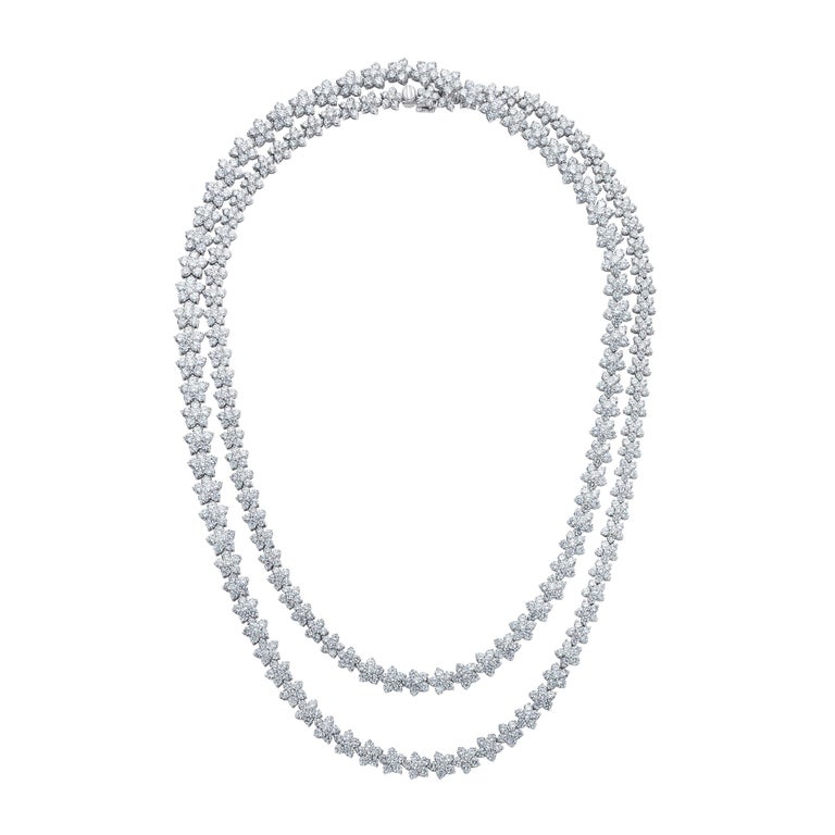 Hirsh Opera Length Diamond Necklace For Sale at 1stDibs