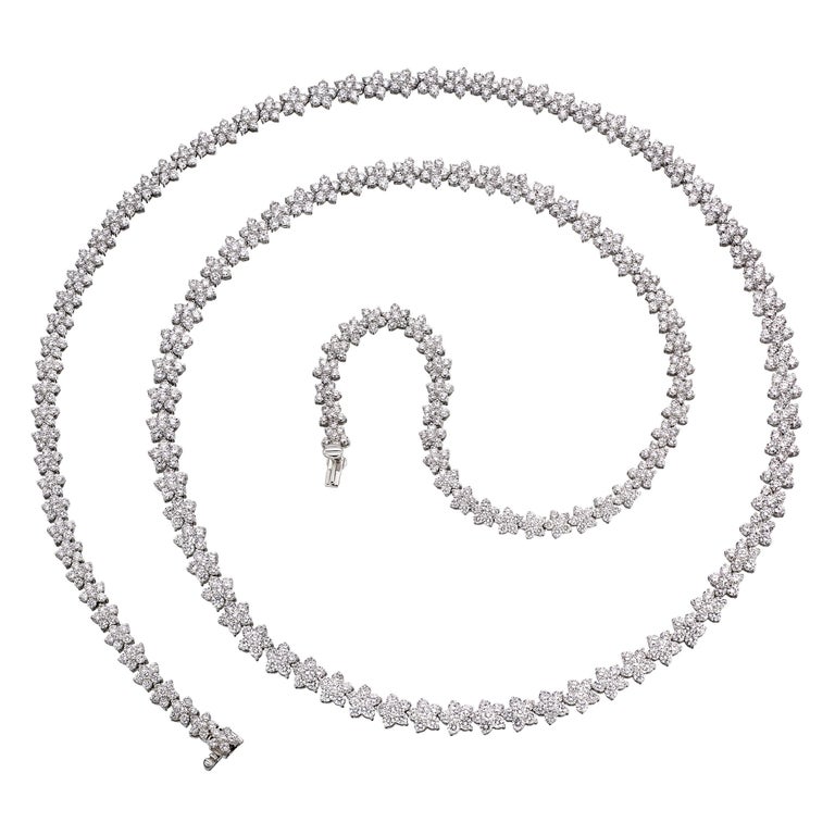 Hirsh Opera Length Diamond Necklace For Sale at 1stDibs
