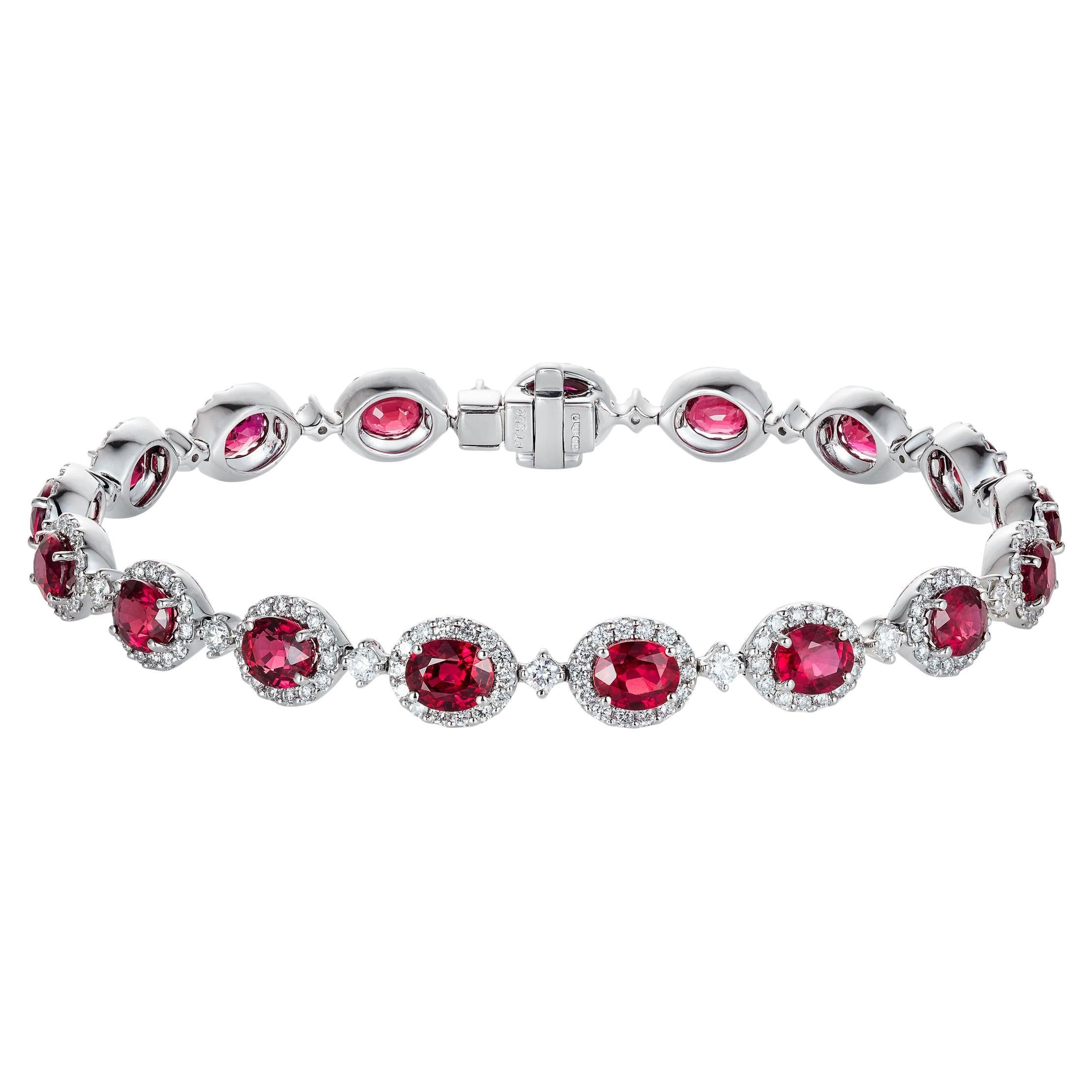 Hirsh Sapphire and Diamond Regal Bracelet For Sale at 1stDibs