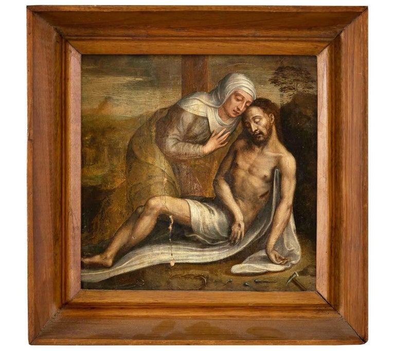 Hispanic-Flemish School 16th Century "Mercy" For Sale at 1stDibs