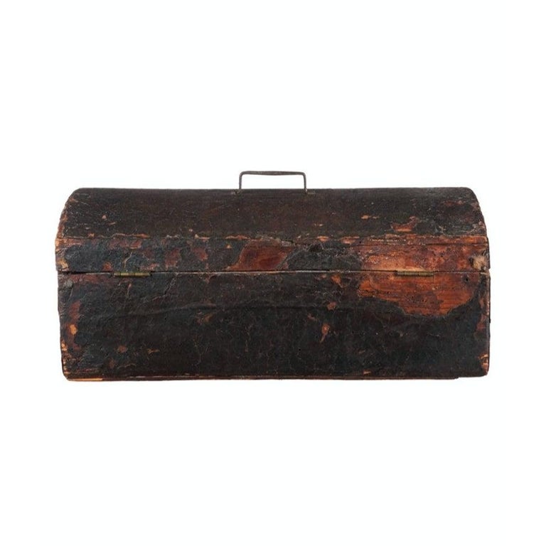 Historic 18th Century Early American Hide Wrapped Document Box For Sale ...