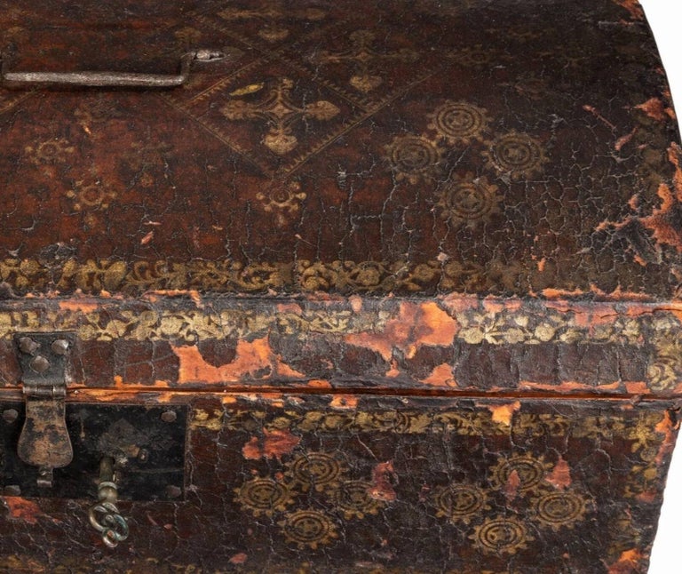 Historic 18th Century Early American Hide Wrapped Document Box For Sale ...