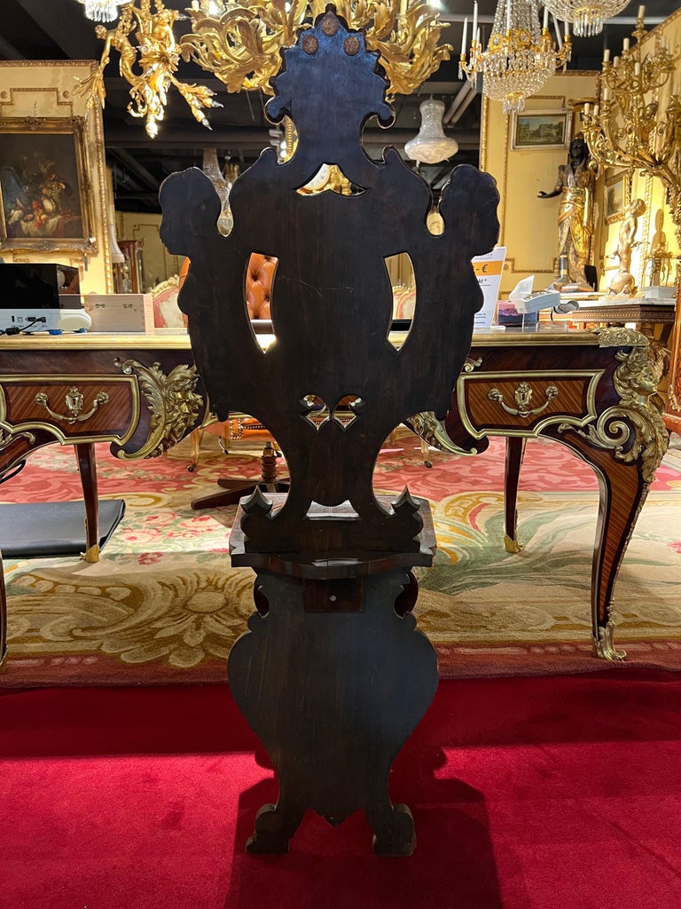 Historical antique board chair end of 19th Century massiv walnut For ...