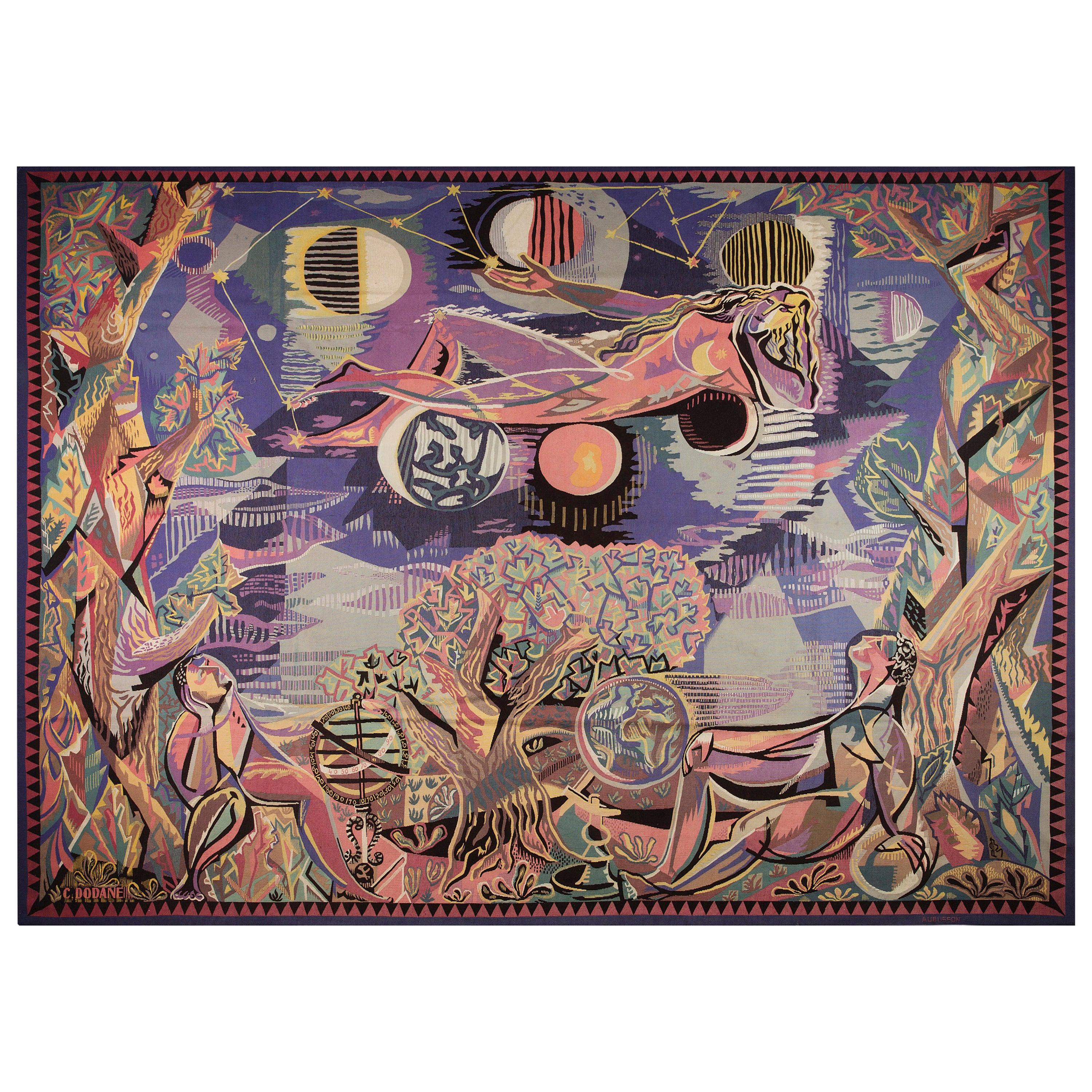 Tapestry Signed by Claude Prevost, France, circa 1970 at 1stDibs