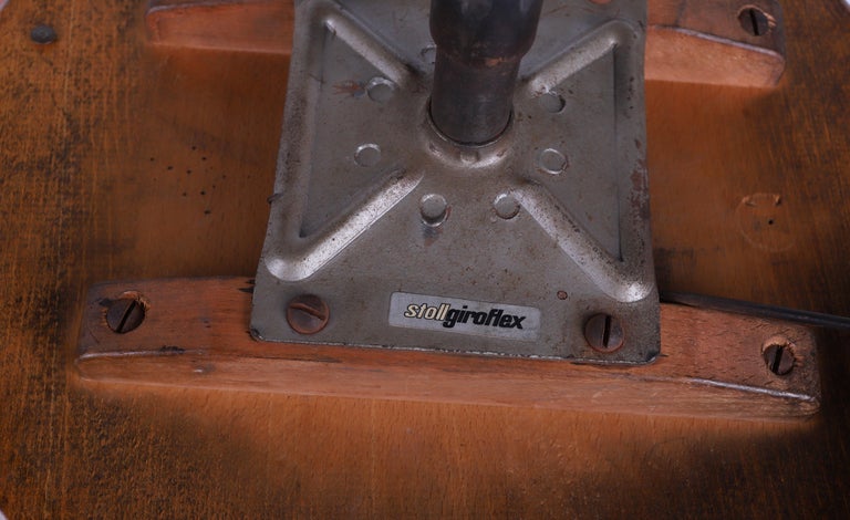 Historical Swiss German Art Deco Modern Production Swivel Stool ...