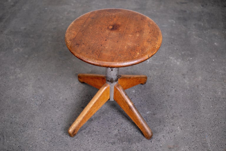 Historical Swiss German Art Deco Modern Production Swivel Stool ...