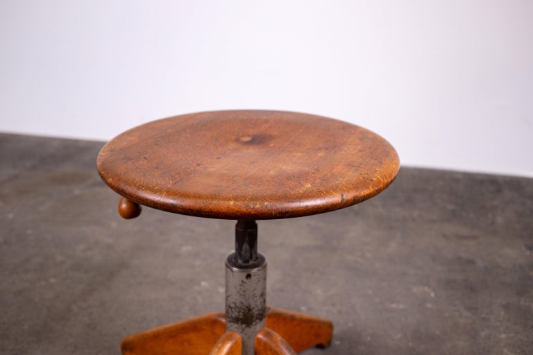 Historical Swiss German Art Deco Modern Production Swivel Stool ...
