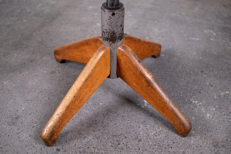 Historical Swiss German Art Deco Modern Production Swivel Stool ...