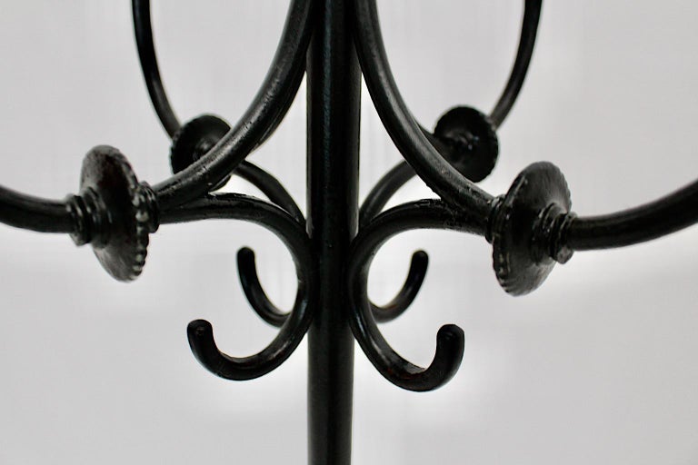 Historicism Antique Black Iron Coat Rack Coat Stand, circa 1890 ...