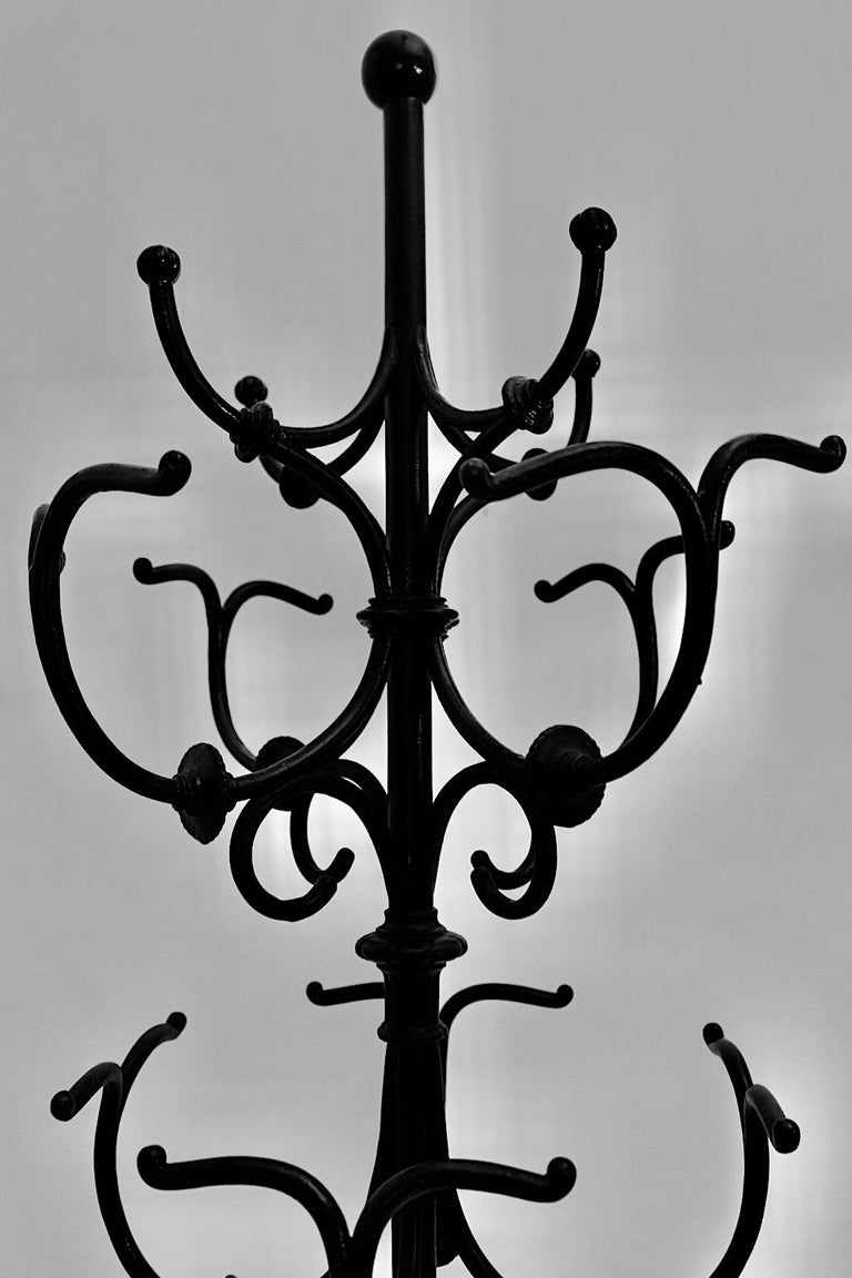 Historicism Antique Black Iron Coat Rack Coat Stand, circa 1890 ...