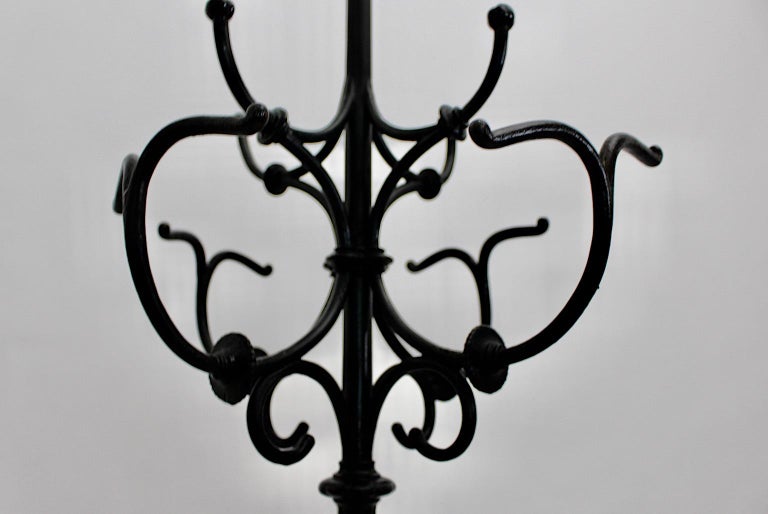 Historicism Antique Black Iron Coat Rack Coat Stand, circa 1890 ...