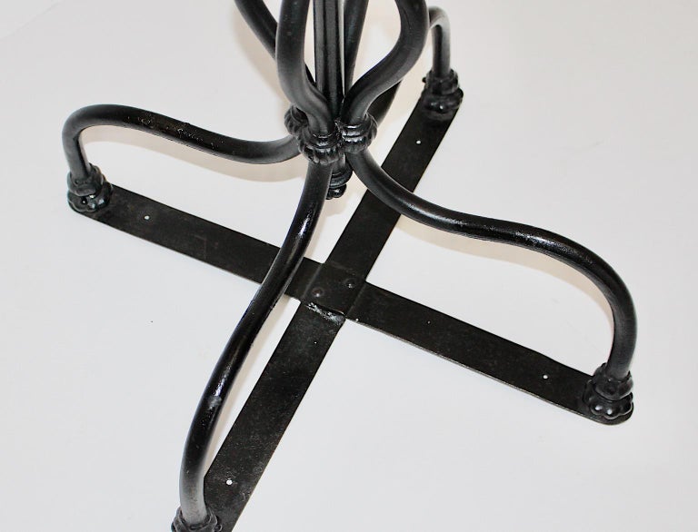 Historicism Antique Black Iron Coat Rack Coat Stand, circa 1890 ...