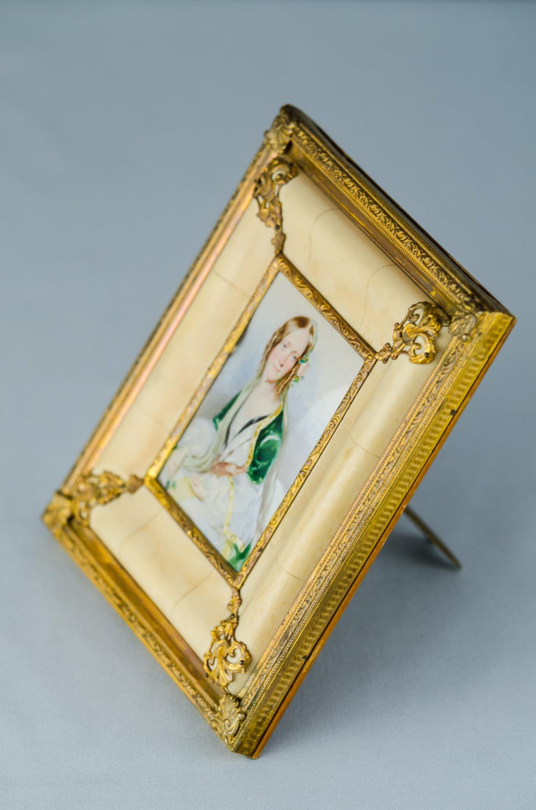 Historistic Bone Picture Frame, circa 1890s For Sale at 1stDibs