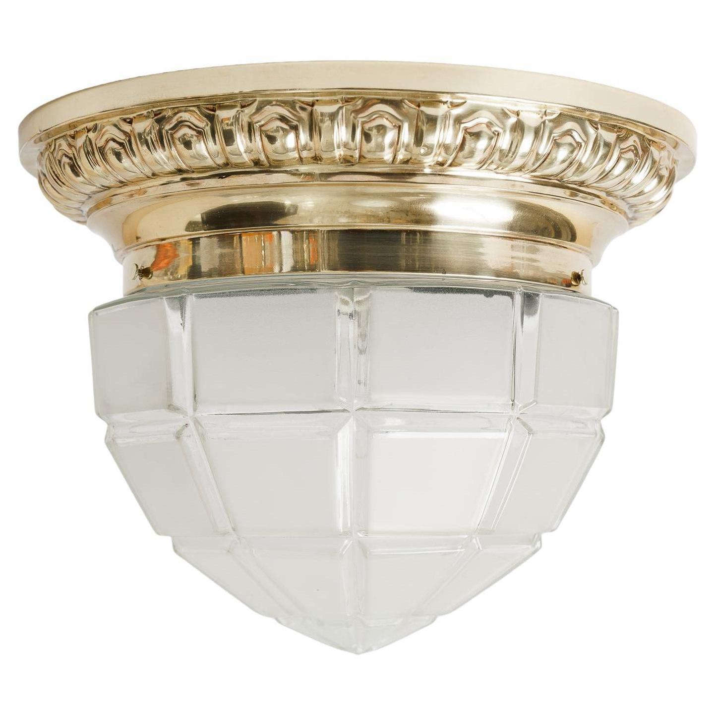 Rare Carl Zeiss Jena Ceiling Lamp with Original Glass Around 1930s ...