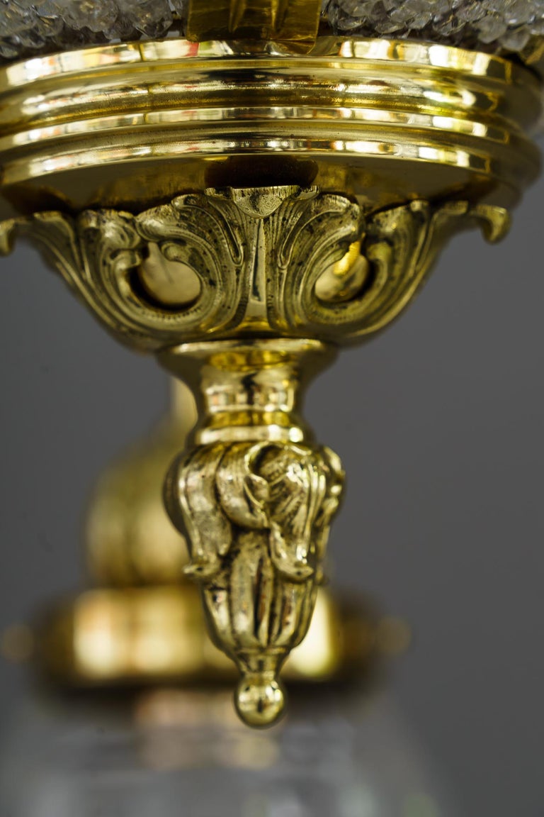 Historistic Chandelier with Original Cut Glass Shades Vienna Around ...