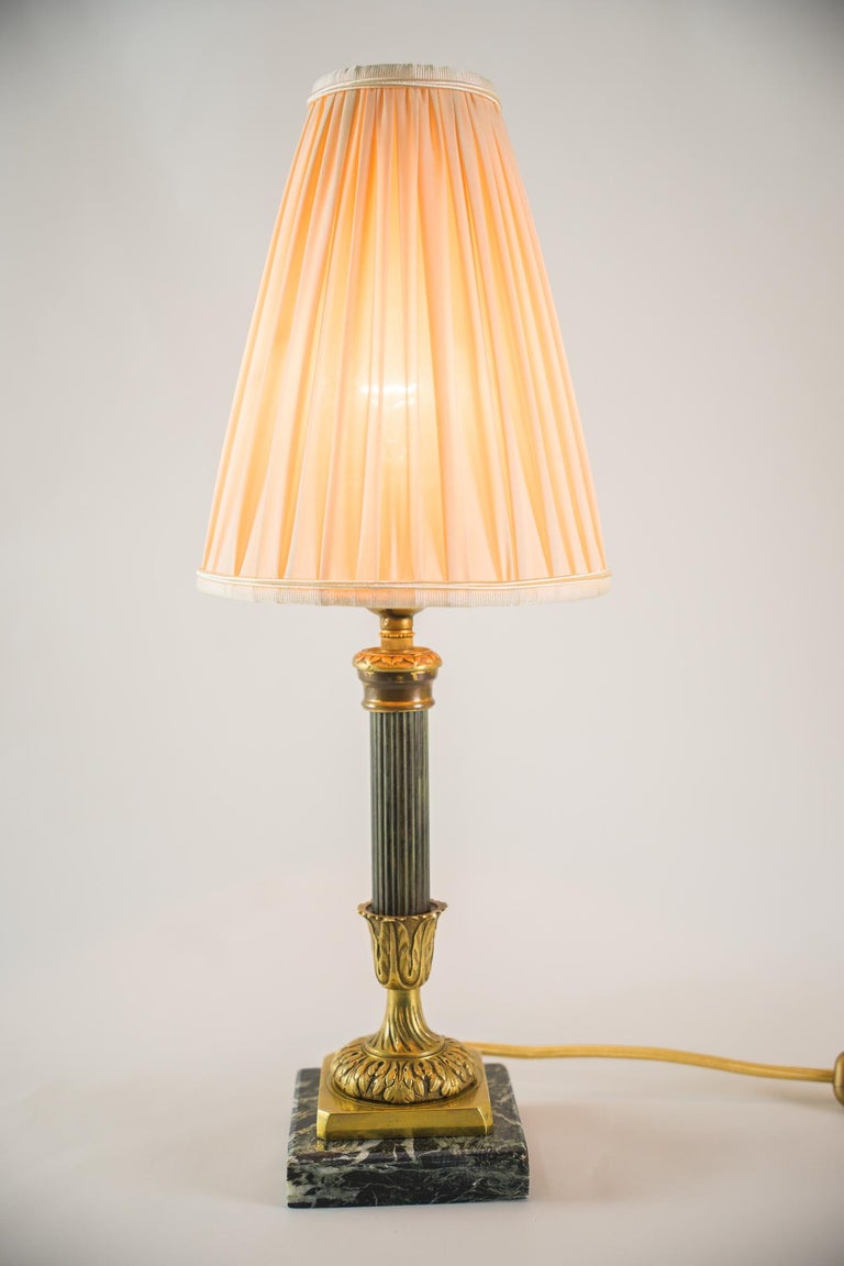 Historistic Table Lamp with Fabric Shade Vienna Around 1890s For Sale ...