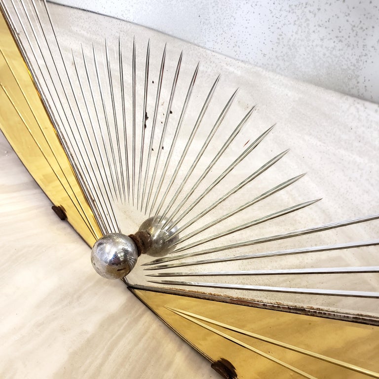 Hobbs Art Deco Mirror with Rose Gold Colored Glass For Sale at 1stDibs