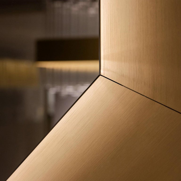 Hocto Gold Matte Mirror For Sale at 1stDibs