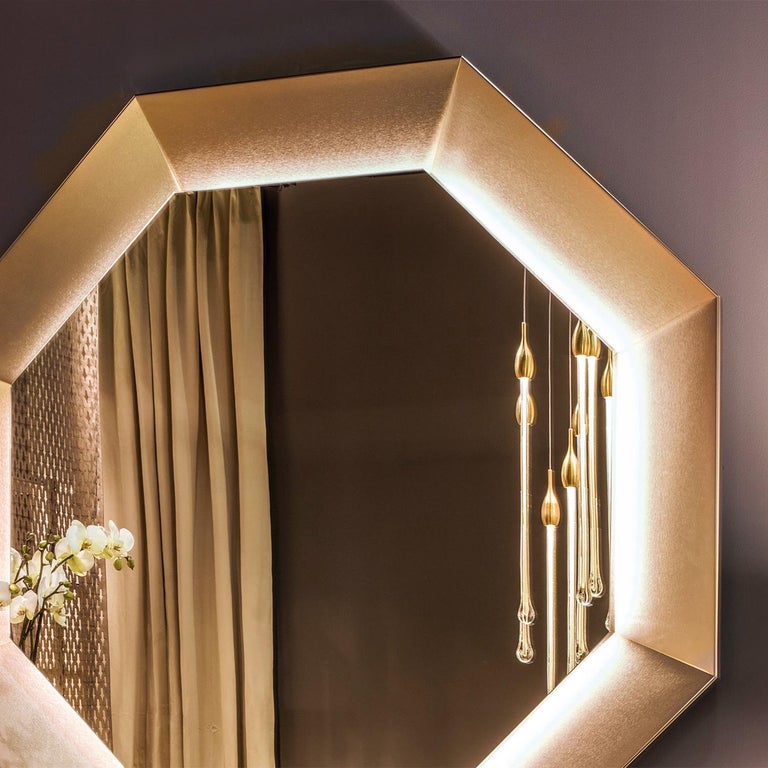 Hocto Gold Matte Mirror For Sale at 1stDibs