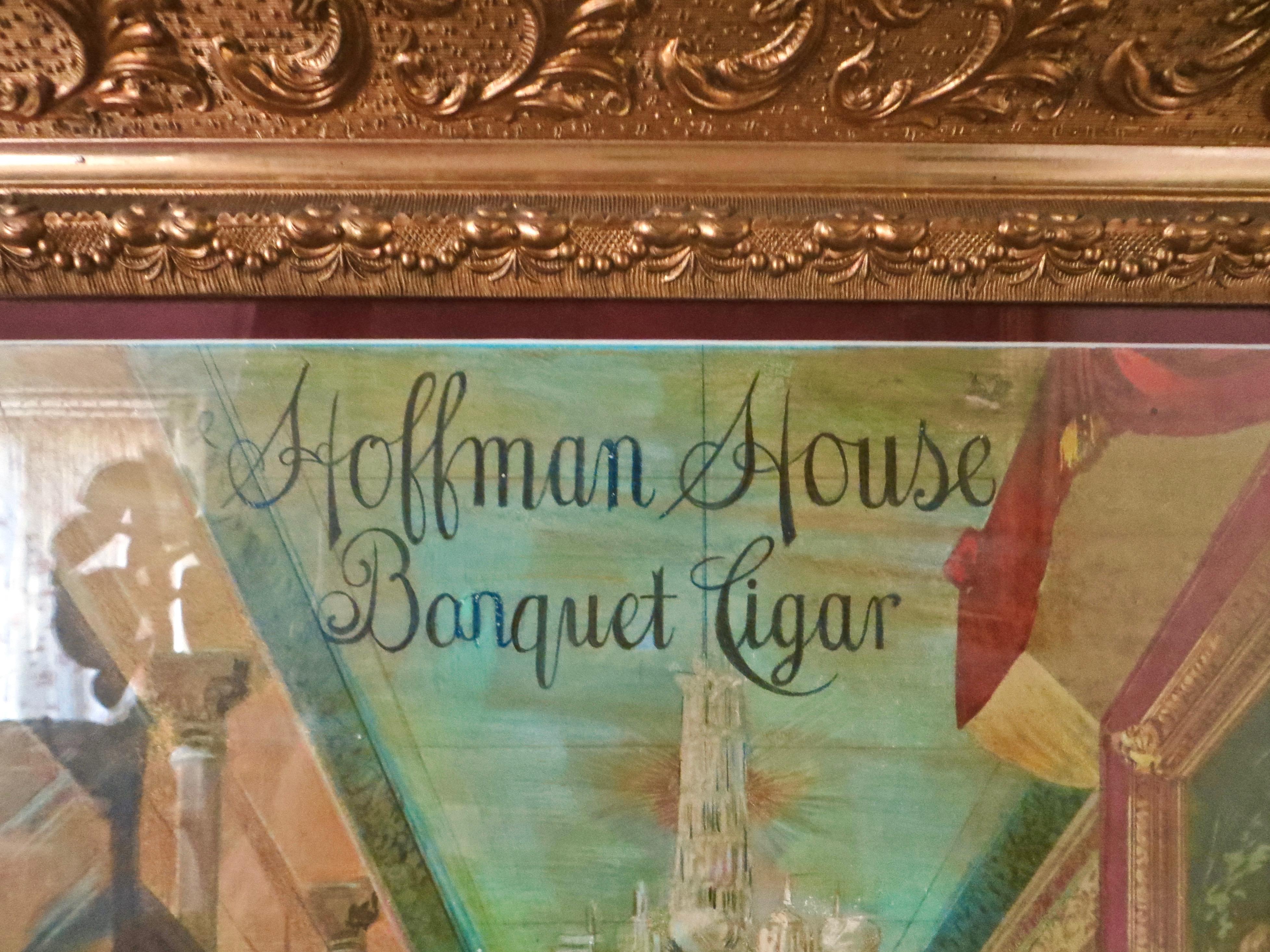 "Hoffman House Banquet Cigar" Hand Painted Lithograph American circa ...