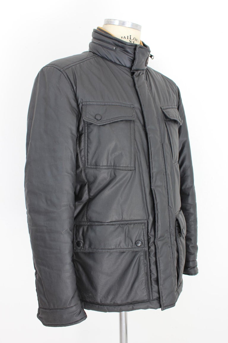 Hogan Black Classic Waxed Jacket at 1stDibs