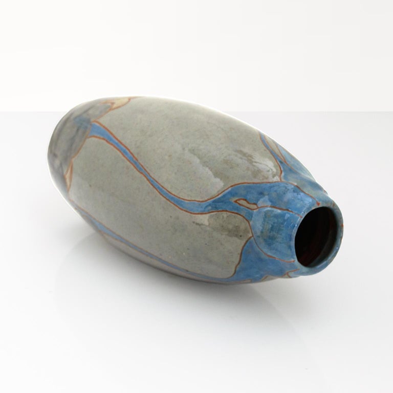 Hoganas, Swedish Art Nouveau Ceramic Vase, Circa 1910 For Sale at 1stDibs