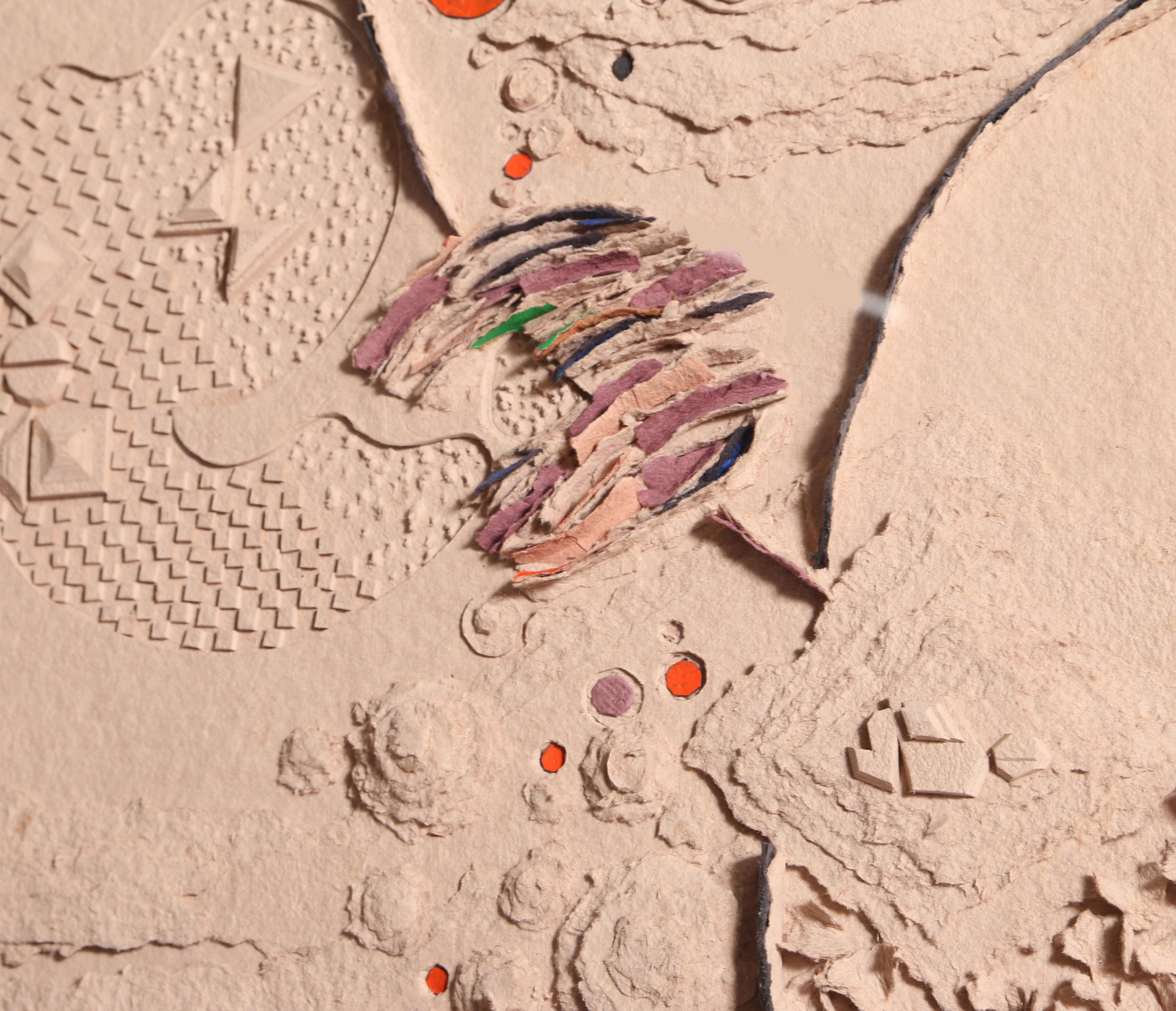 Hoi Lebadang - Paysage, Large Cast Paper 3-D in Plexi Box by Lebadang ...