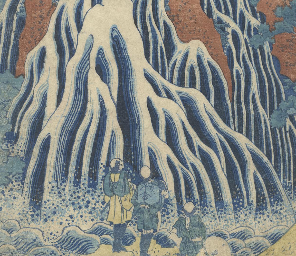 Hokusai 19th Century Japanese Woodblock Print, Ukiyo-e Iconic Blue ...