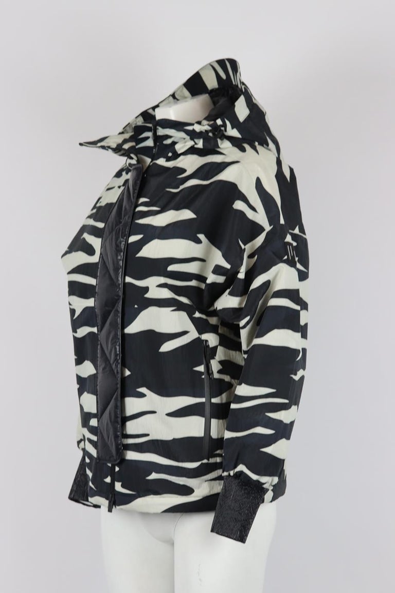 Holden Hooded Zebra Print Shell Jacket Xsmall For Sale at 1stDibs