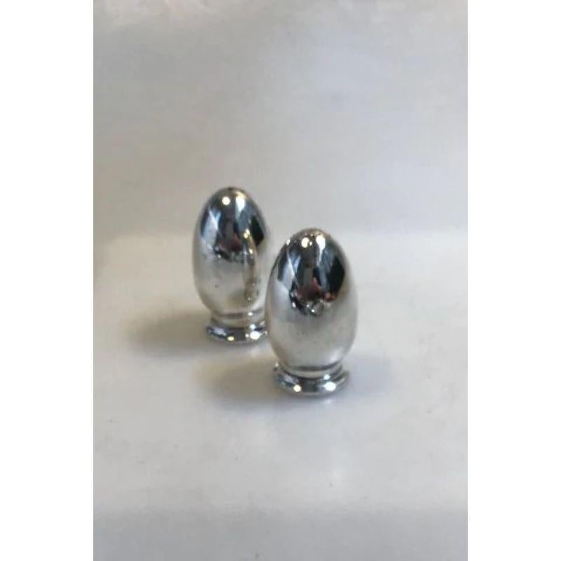 Holger Rasmussen Sterling Silver Salt and Pepper Set For Sale at 1stDibs