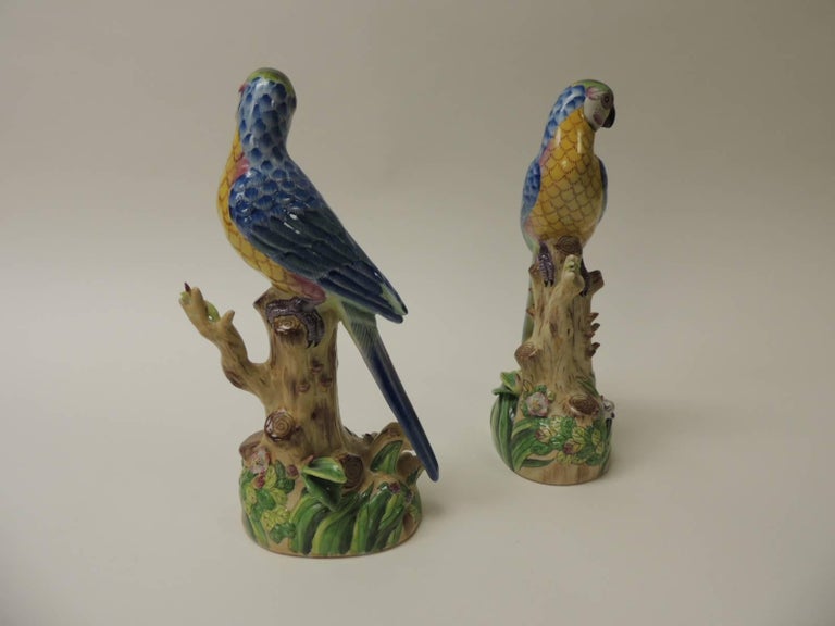 HOLIDAY SALE: Pair of Vintage Chinese Export Hand-Painted Parrots at ...