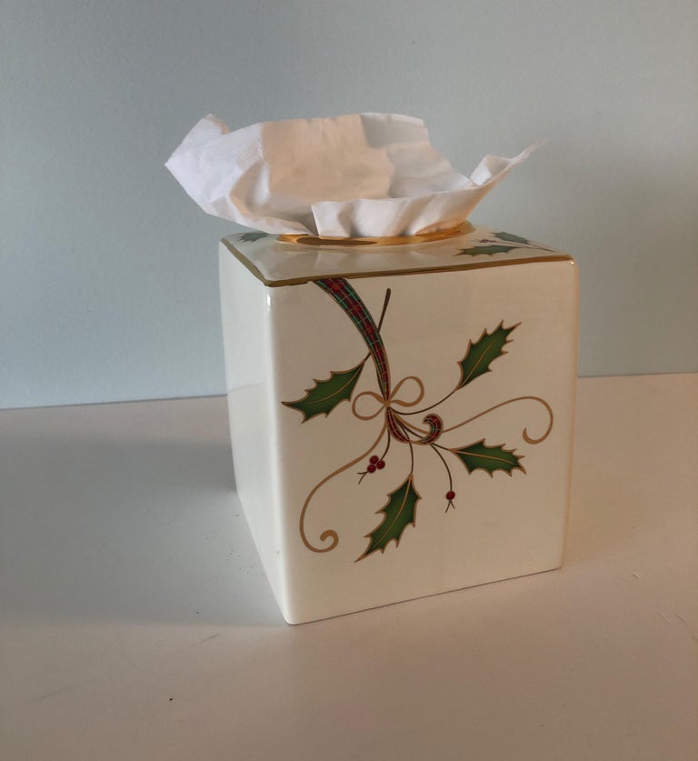 Holliday Noveau Bone China Tissue Holder For Sale at 1stDibs