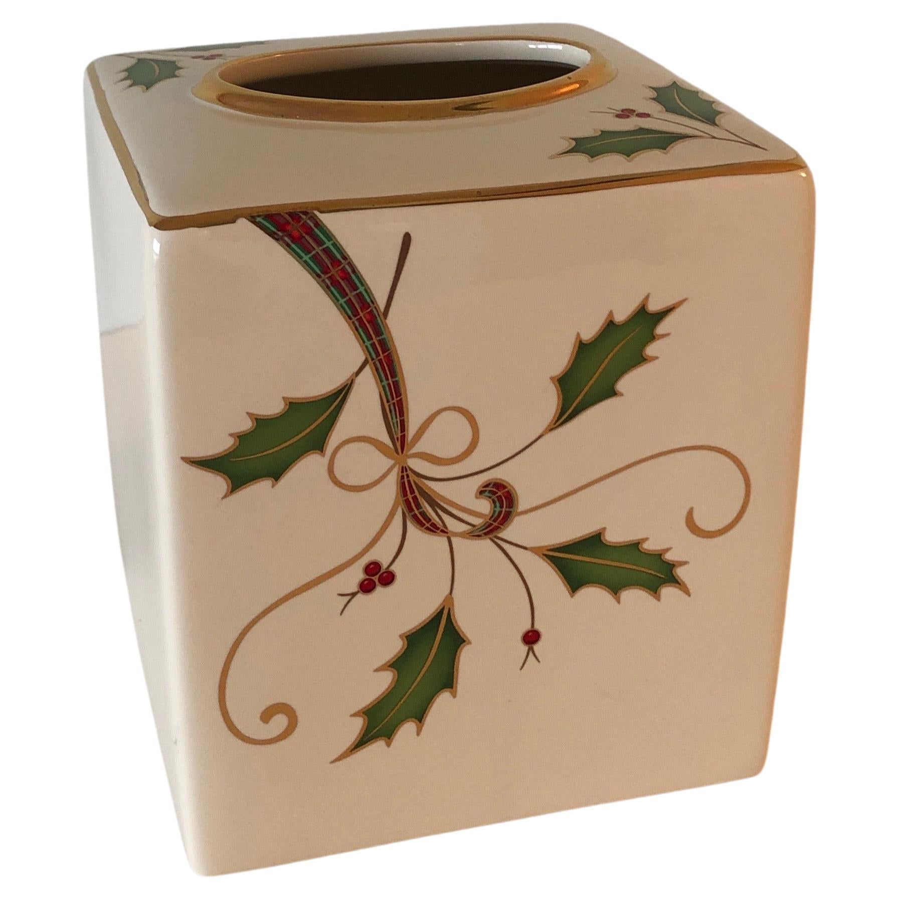 Holliday Noveau Bone China Tissue Holder For Sale at 1stDibs