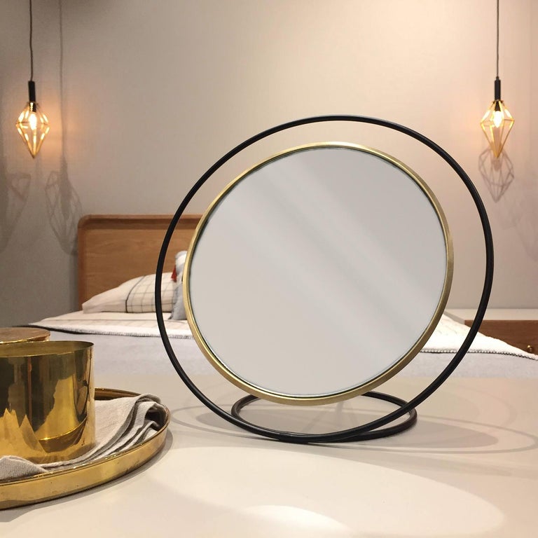 Hollow Mirror, Big, Brass For Sale at 1stDibs