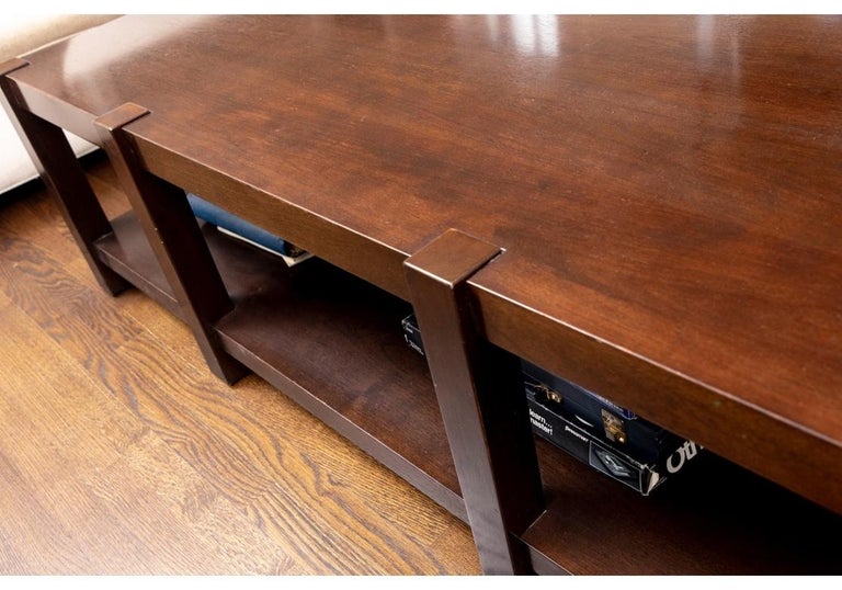 Holly Hunt Large Square Custom Geometric Form Cocktail Table For Sale ...