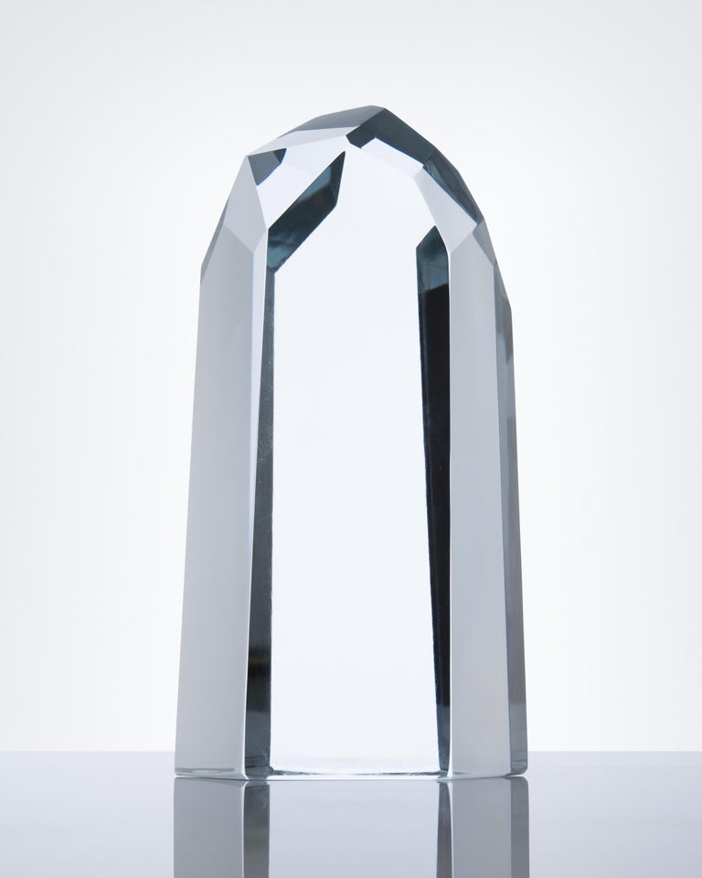 HOLLY HUNT Standing Gem 14″ in Clear Hand Formed Glass by Eva Fehren ...