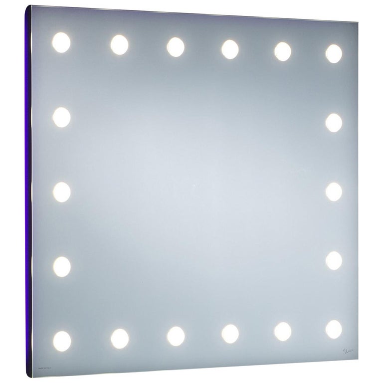 Hollywood Lighted Wall Mirror For Sale at 1stDibs