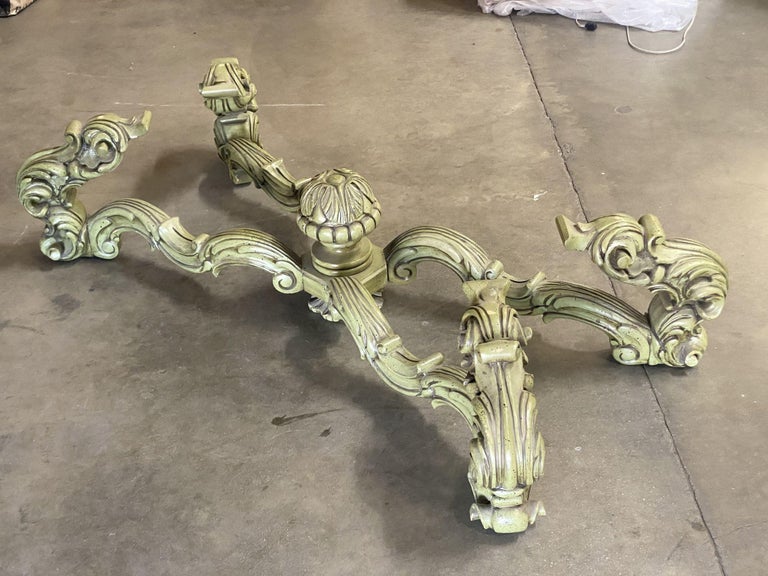 Hollywood Regency Damask Oversized Coffee Table by Thomasville For Sale ...