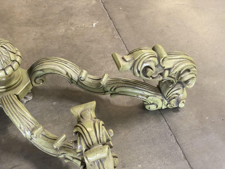 Hollywood Regency Damask Oversized Coffee Table by Thomasville For Sale ...