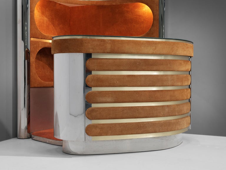 Hollywood Regency Bar Cabinet in the Style of Willy Rizzo For Sale at ...