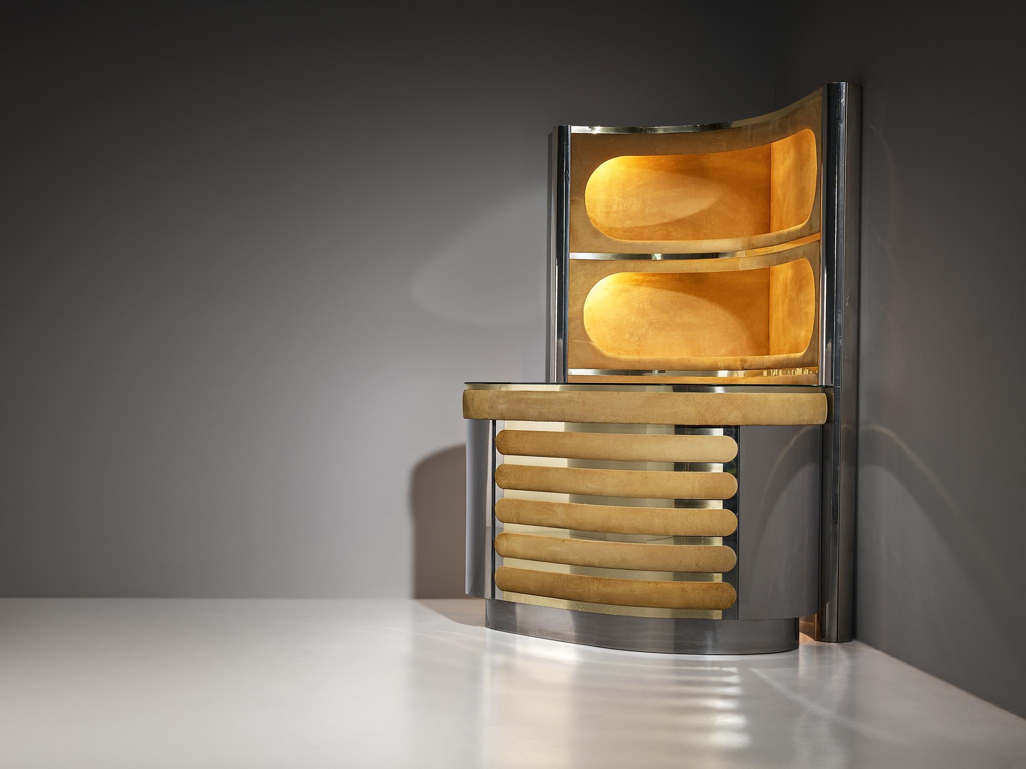 Hollywood Regency Bar Cabinet in the Style of Willy Rizzo For Sale at ...