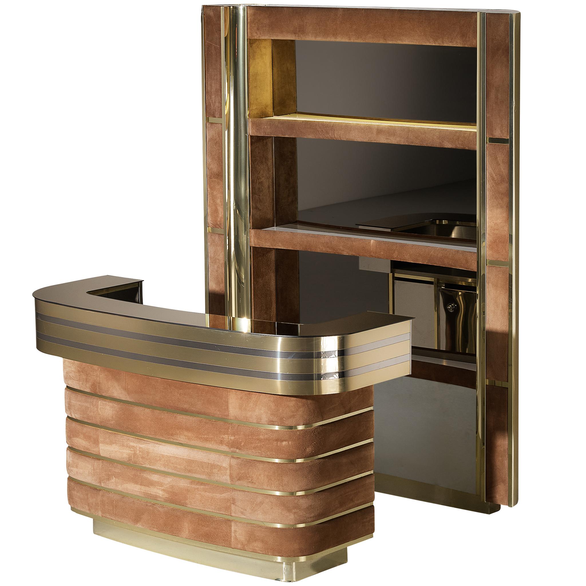 Hollywood Regency Bar Cabinet in the Style of Willy Rizzo For Sale at ...