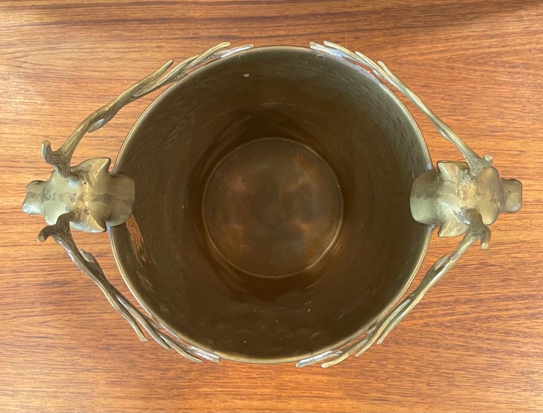 Hollywood Regency Brass Buck / Deer Ice Bucket at 1stDibs