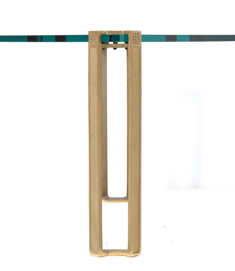 Hollywood Regency Bronze Square Side Table by Peter Ghyczy for GHYCZY ...