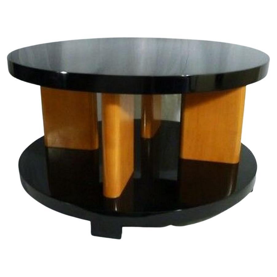 Hollywood Regency Brown Saltman Art Deco Lacquer Coffee Table For Sale ...