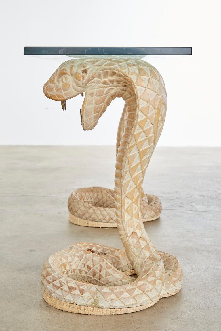 Hollywood Regency Cobra Snakes Console Table at 1stDibs