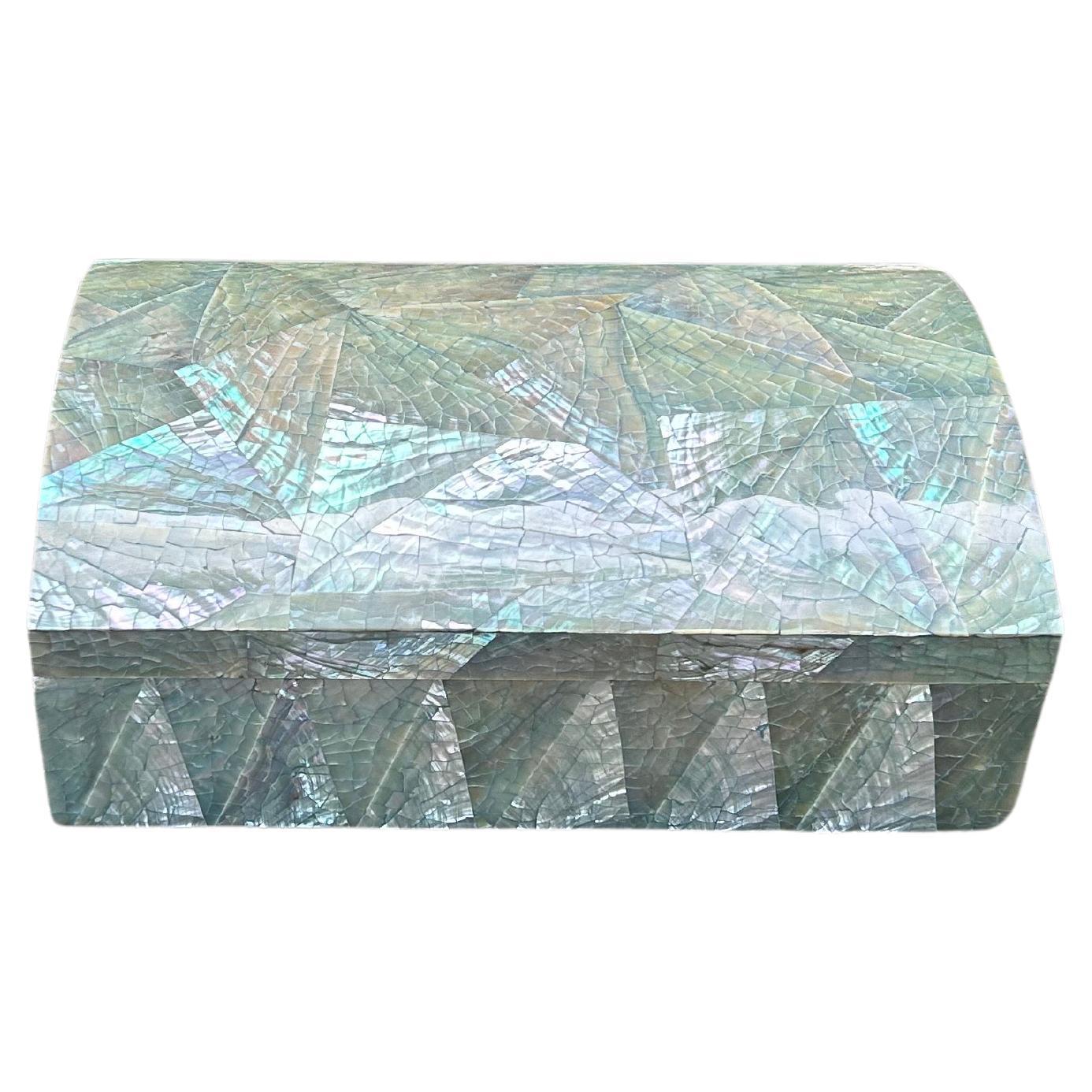 Hollywood Regency Decorative Abalone Box For Sale at 1stDibs