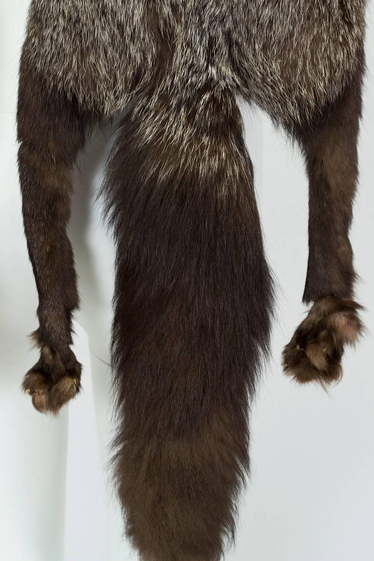 Hollywood Regency Double Fox Tippet Scarf Stole, 1930s at 1stDibs